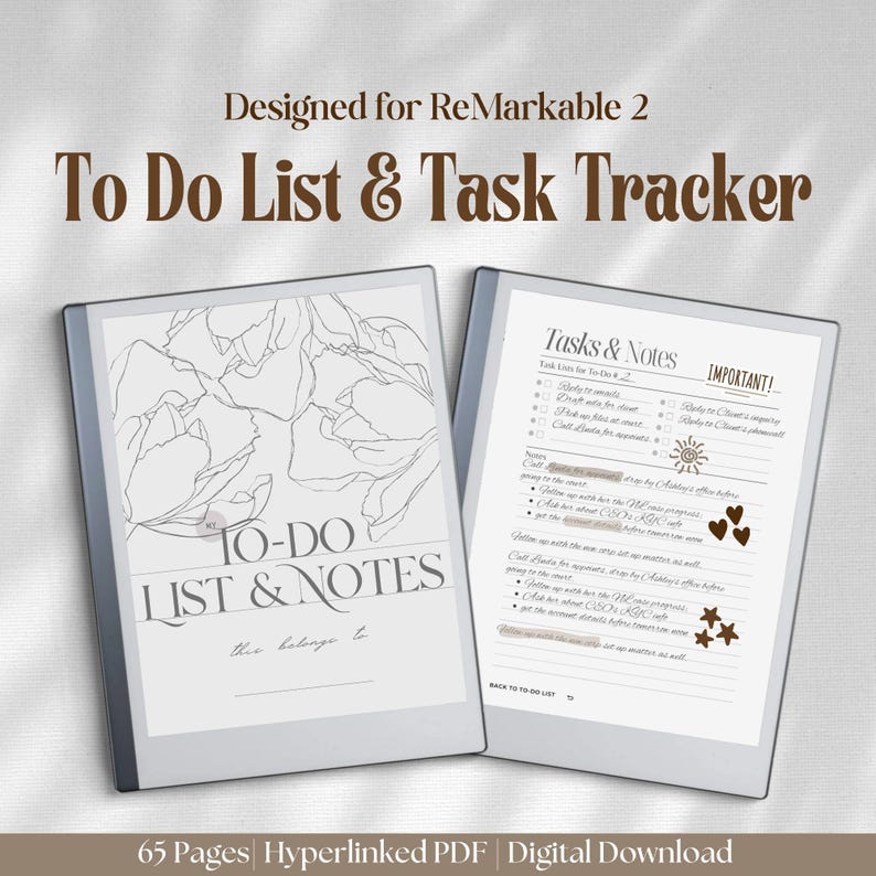 To Do List for Remarkable 2: Task Tracker, Journal, Checklist (PDF ...