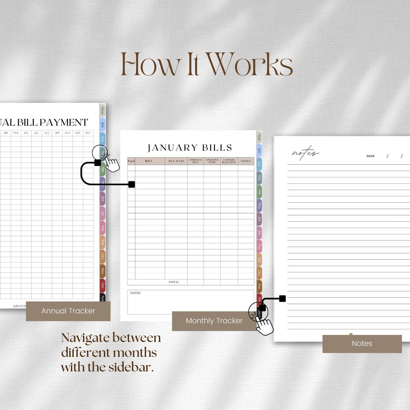 Monthly Bill Tracker for Remarkable Paper Pro & Remarkable 2: Budget ...