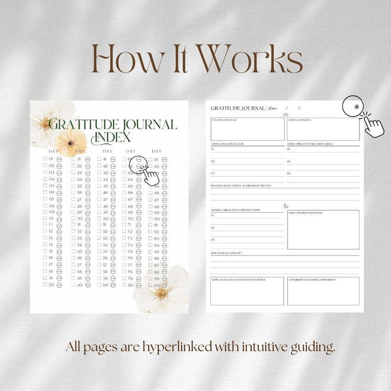 Gratitude Journal Template for Remarkable Paper Pro & Remarkable 2 ...