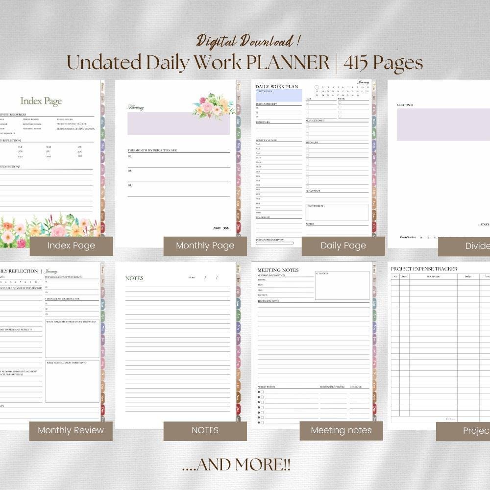Daily Work Planner for Remarkable Paper Pro & Remarkable 2: Workday ...