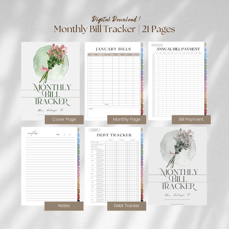 Monthly Bill Tracker for Remarkable Paper Pro & Remarkable 2: Budget ...