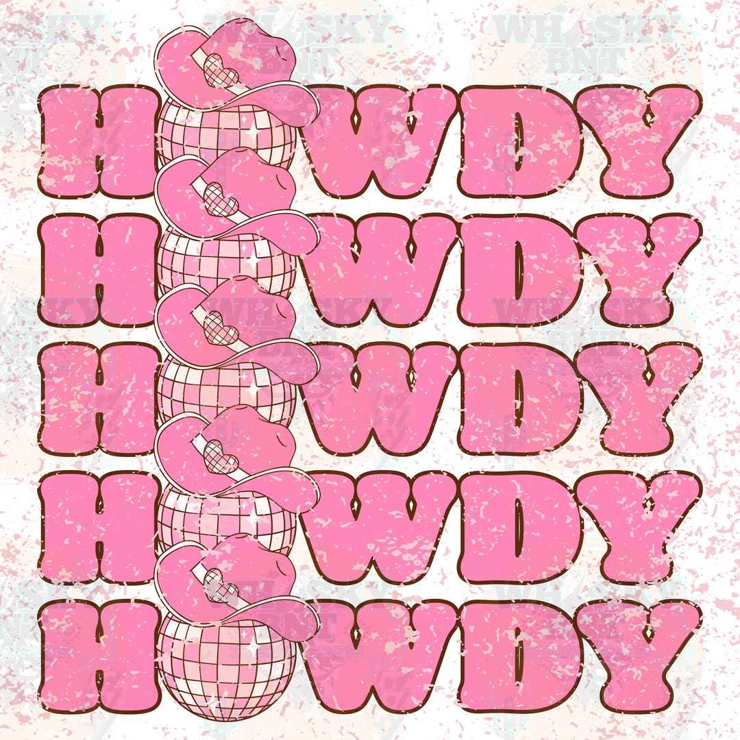 Howdy Pink Cowgirl PNG - Etsy
