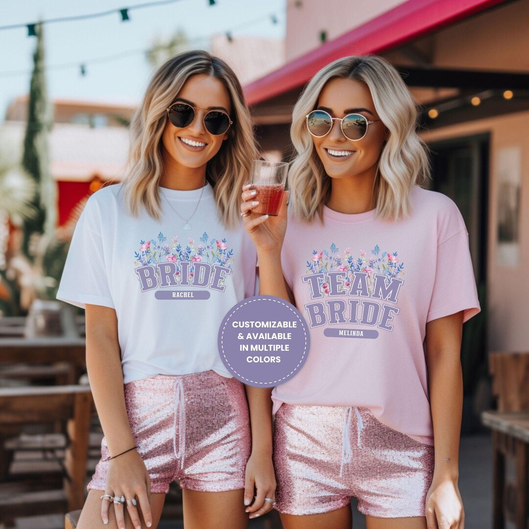 Customized Team Bride Shirts, Custom Bachelorette Party T-shirts ...