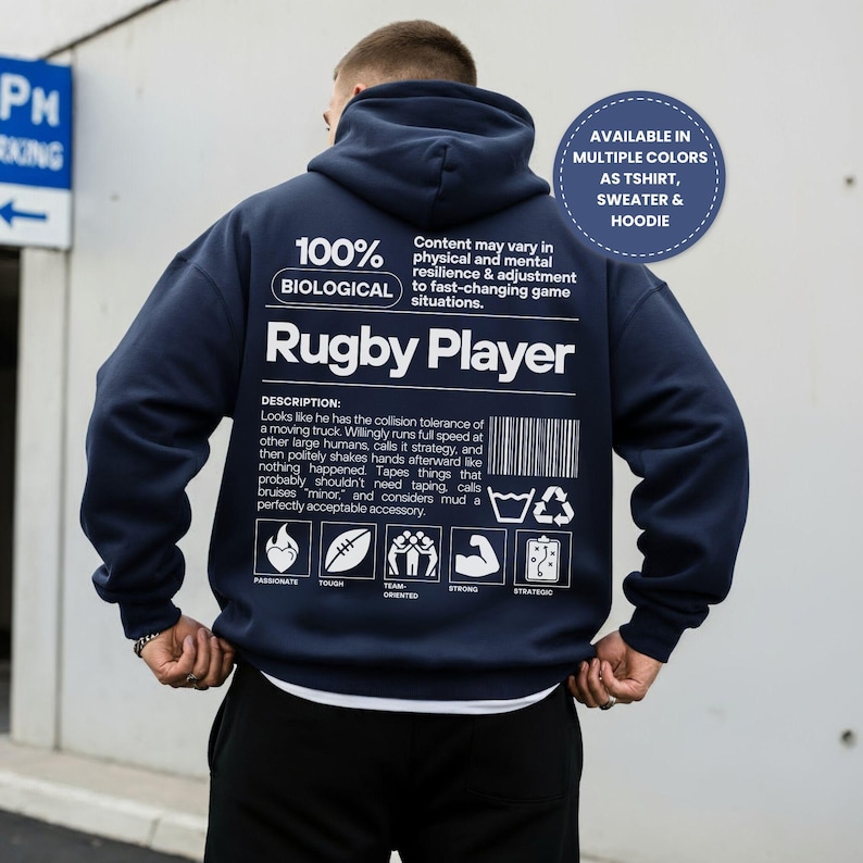 Funny Rugby Player Hoodie, Sweater, Tshirt as Group Outfit and Gift for ...