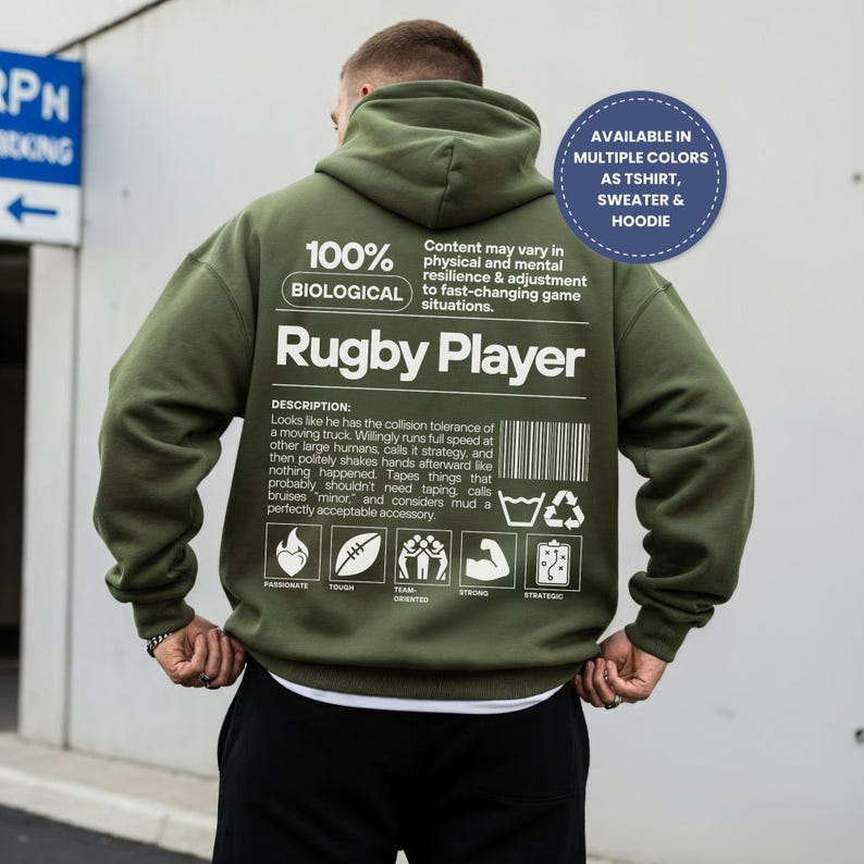 Funny Rugby Player Hoodie, Sweater, Tshirt as Group Outfit and Gift for ...
