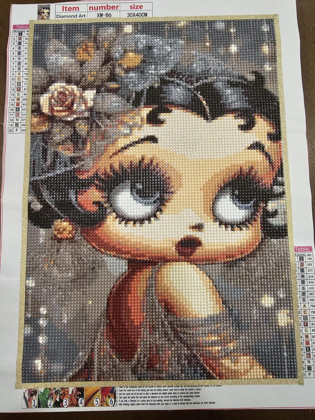 Classy Betty Boop Completed Diamond Art Painting 30 Cm X 40 Cm 10,912 ...