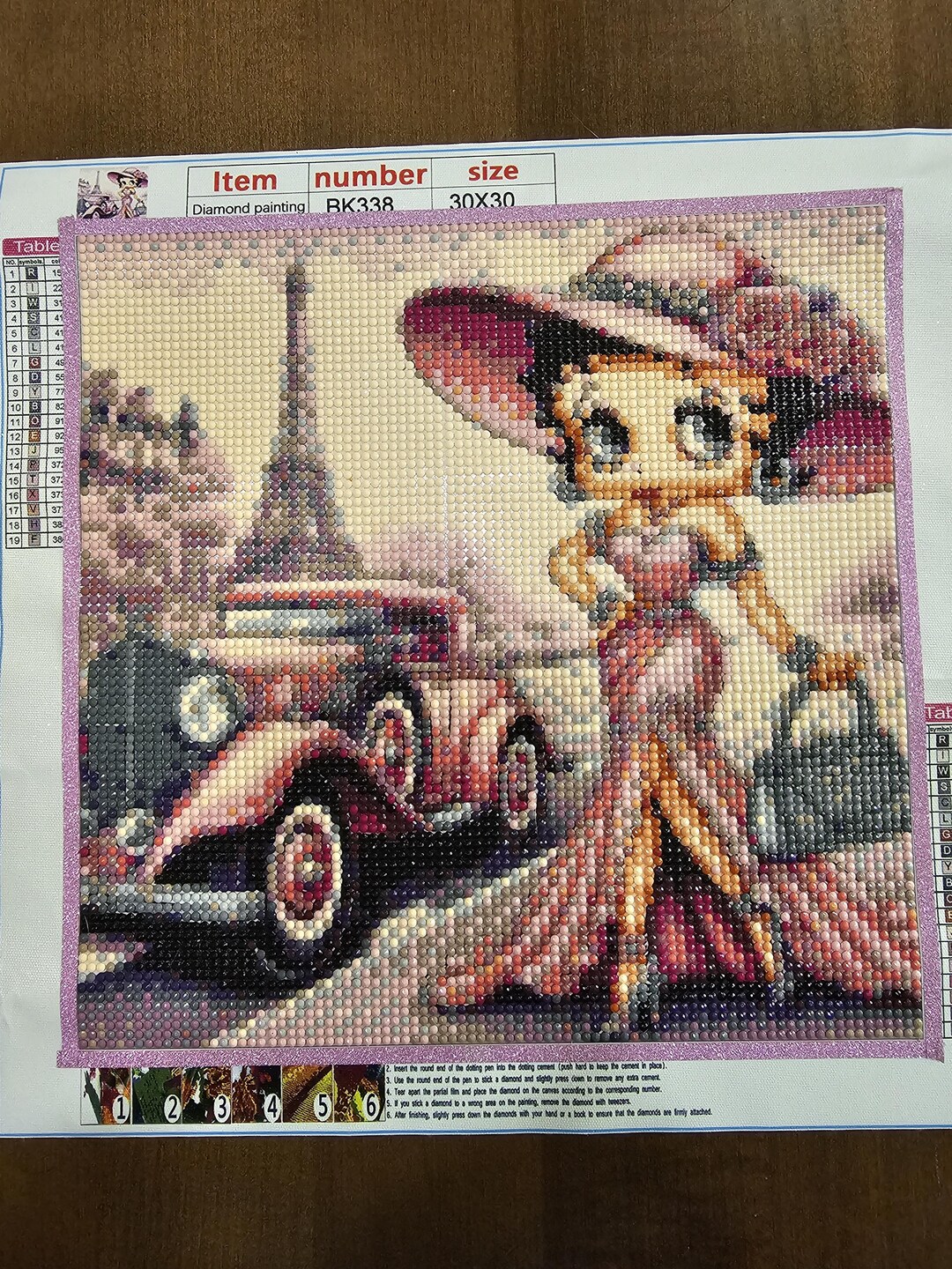 Betty Boop in Paris - Completed Diamond Art Painting 30 Cm X 30 Cm ...