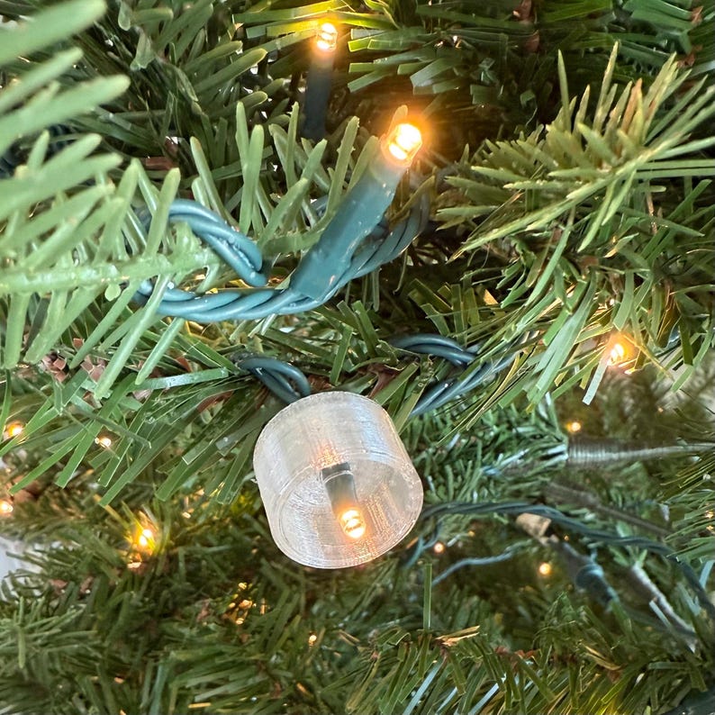 Printable Ball Ornament Light Holder for Christmas Mini String Lights ...