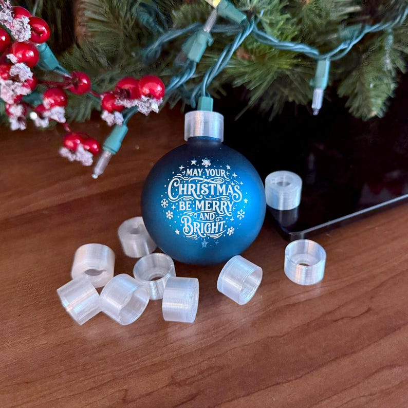 Printable Ball Ornament Light Holder for Christmas Mini String Lights ...