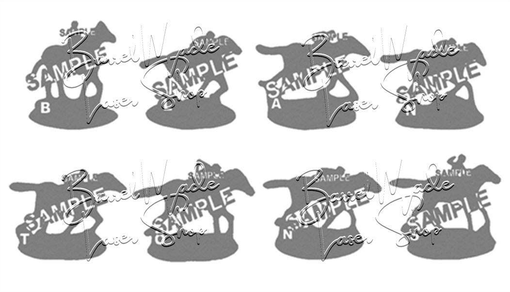 Blanton's Horse Bottle Topper SVG - 8 Letters B-L-A-N-T-O-N'-S ...