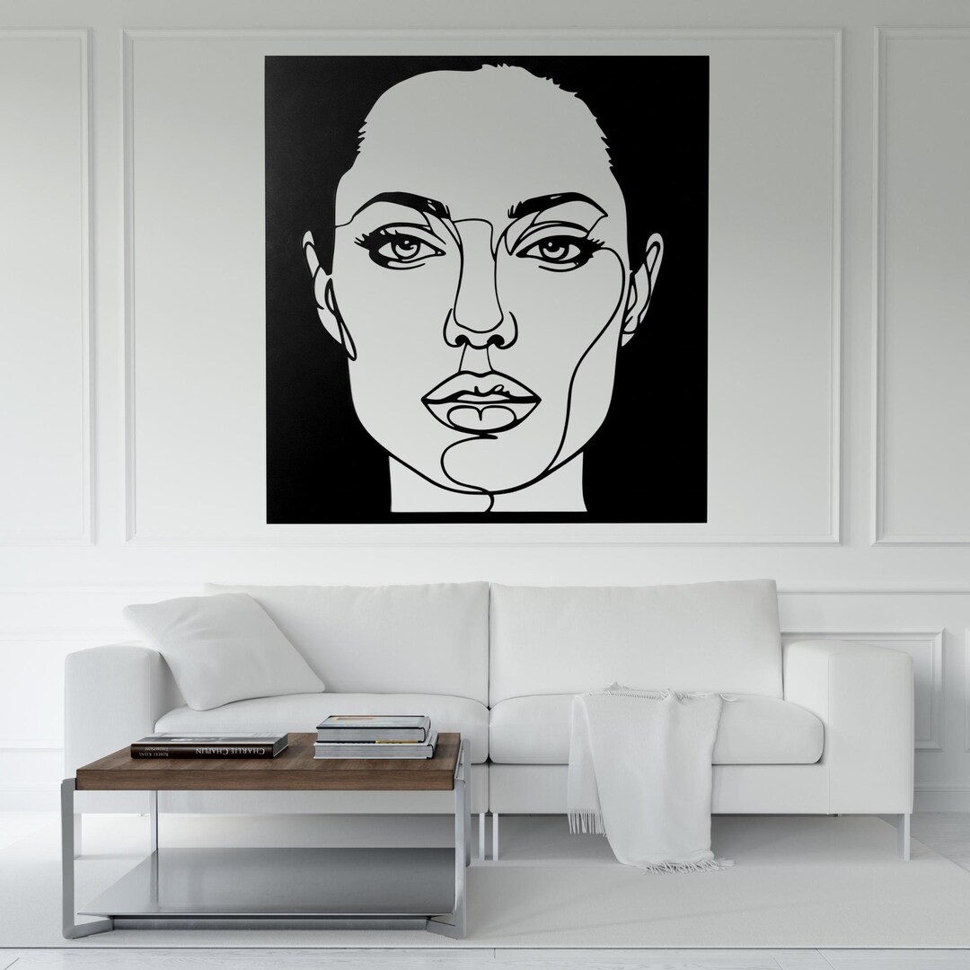 Minimalistic Woman Portrait – Vector File for Laser and Plasma Cutting ...
