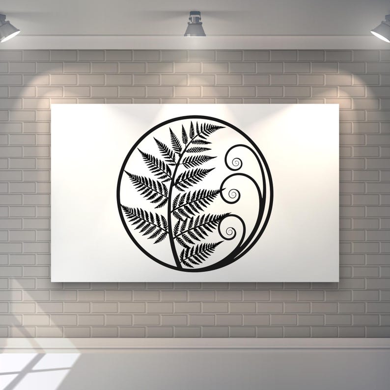 DIY Fern Wall Art Laser Cut – Elegant Leaf Design in Circular Frame ...
