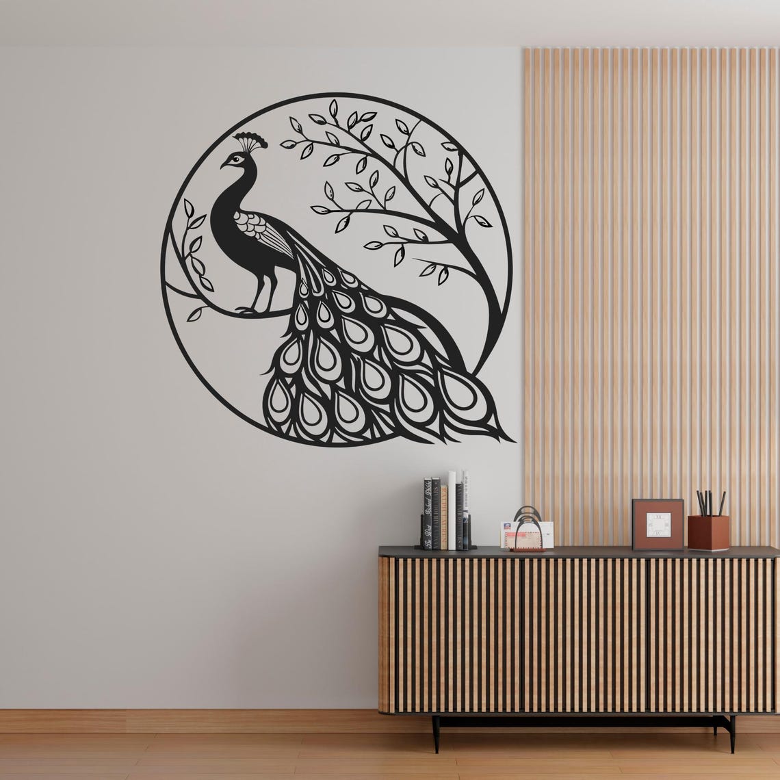 DIY Peacock Wall Art Laser Cut – Majestic Design in Frame (dxf, Dwg ...