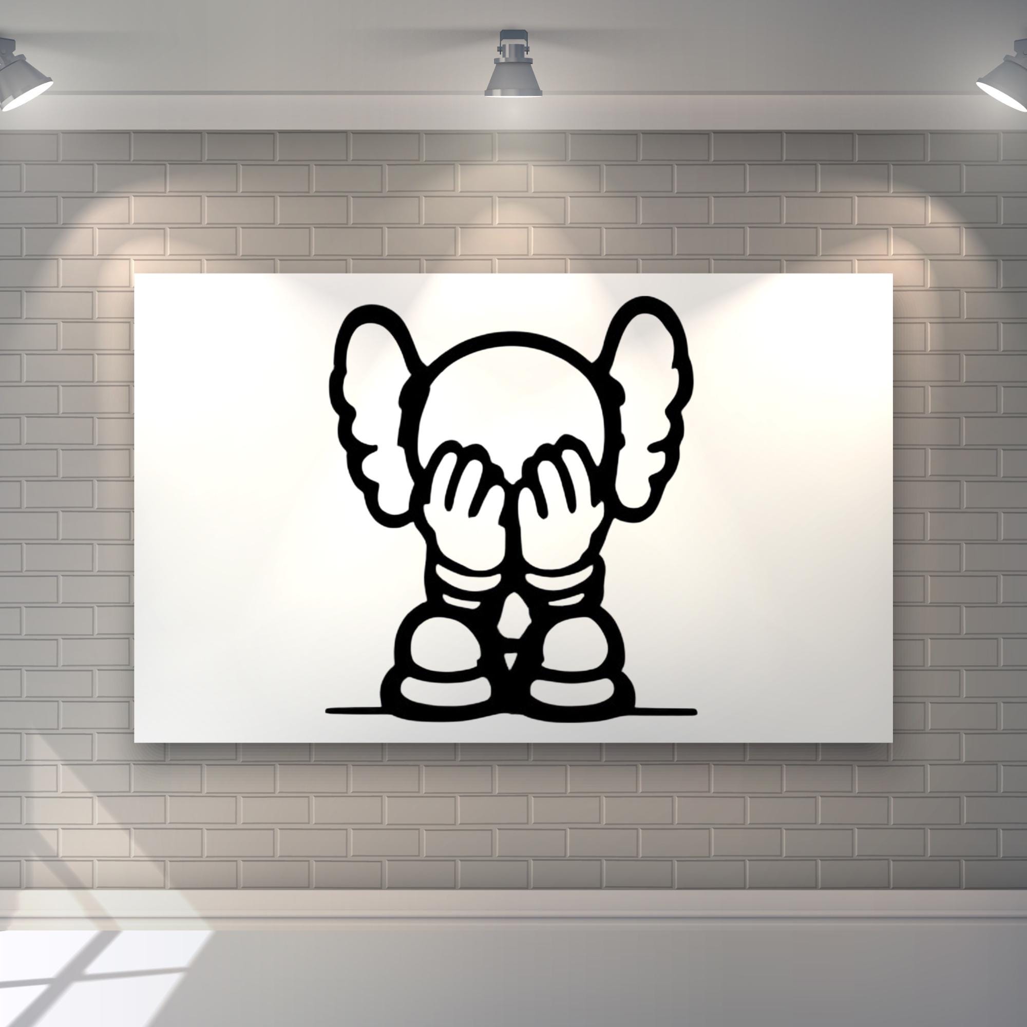 Kaws Wall Art Vector Character Design in Kaws Style for Laser, Plasma ...