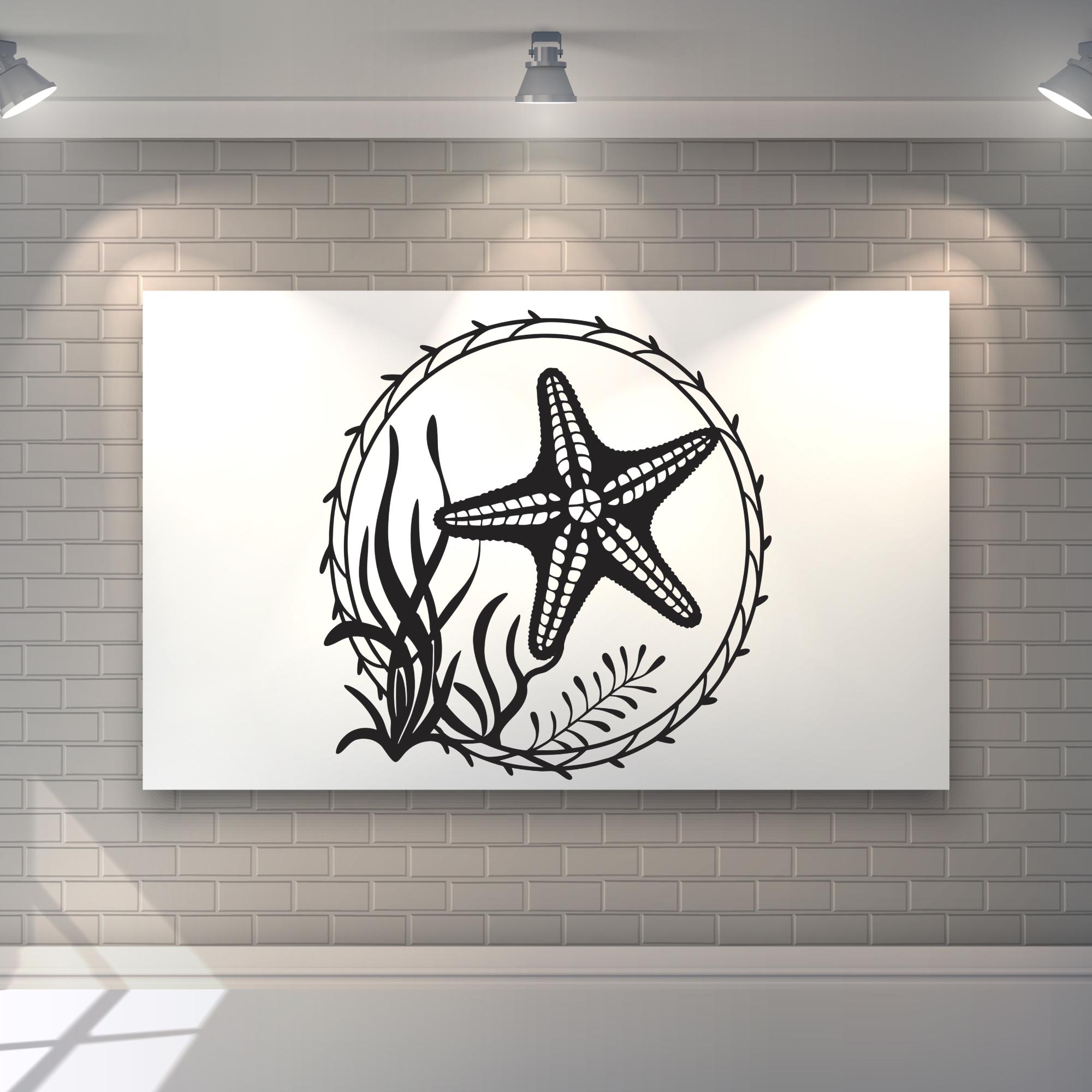 DIY Starfish Wall Art Decor – Vector File for Laser and CNC Cutting ...