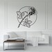 DIY Rose Wall Art Laser Cut – Elegant Flower Design Inside Circular ...