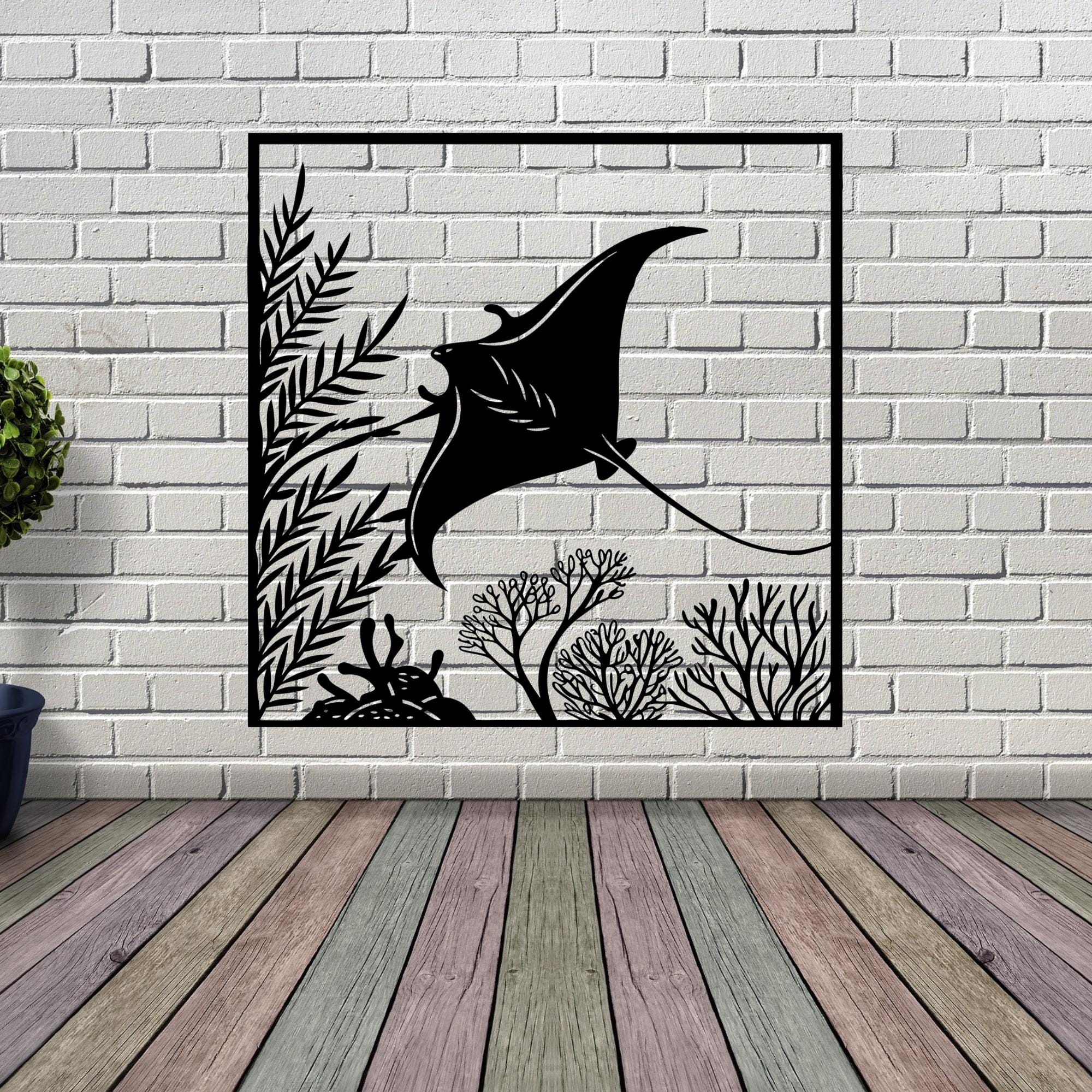 DIY Stingray Wall Art Decor – Vector File for Laser and Plasma Cutting ...