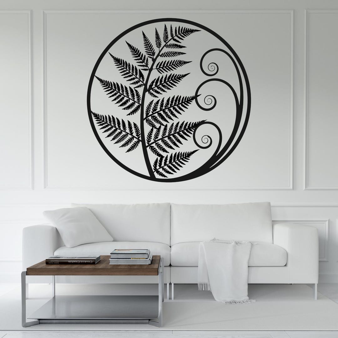 DIY Fern Wall Art Laser Cut – Elegant Leaf Design in Circular Frame ...