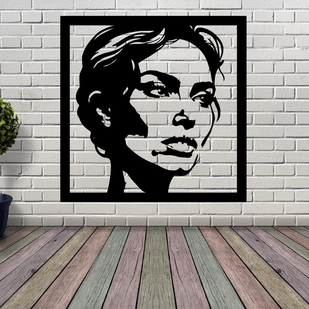 Portrait of a Young Woman – Vector File for Laser and Plasma Cutting ...