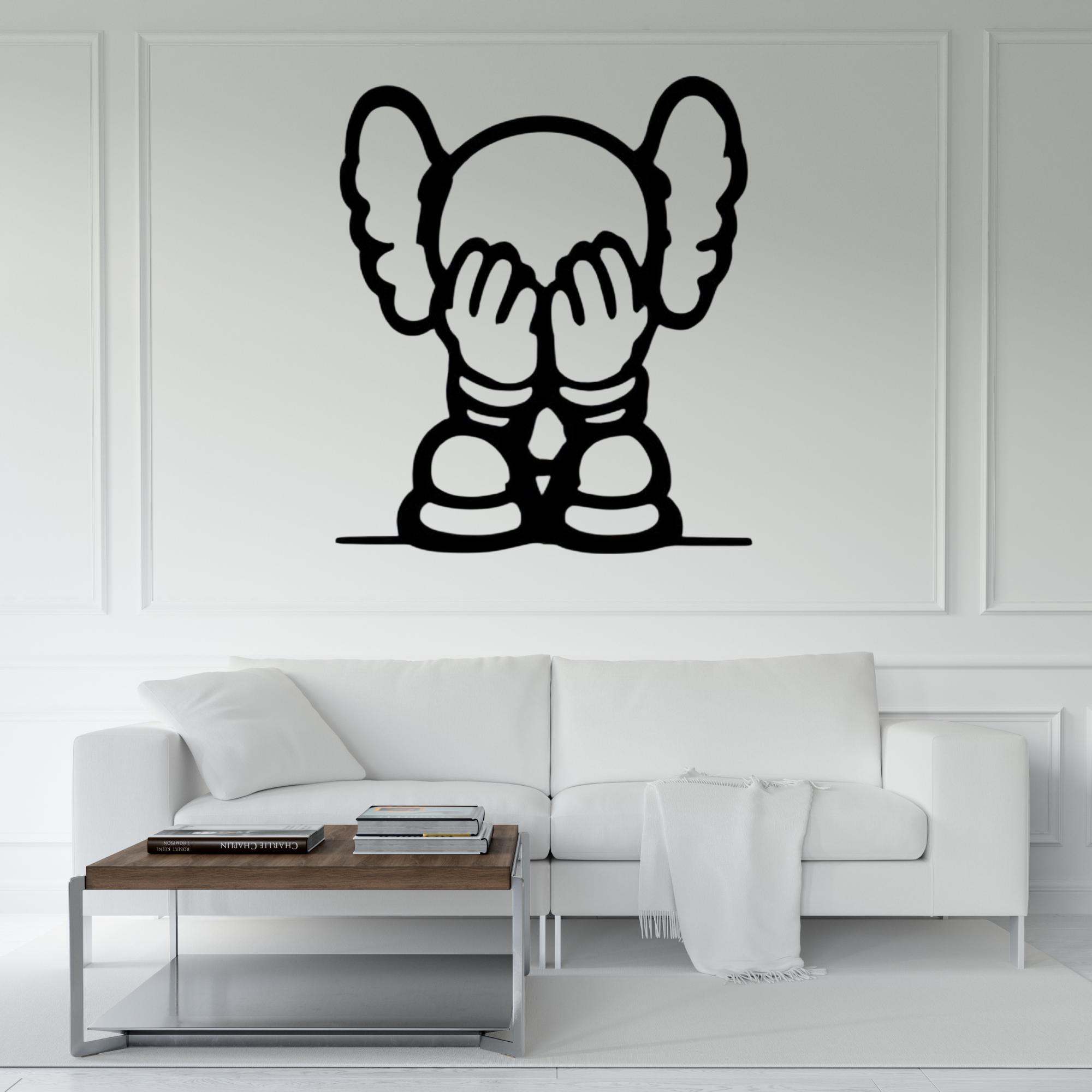 Kaws Wall Art Vector Character Design in Kaws Style for Laser, Plasma ...