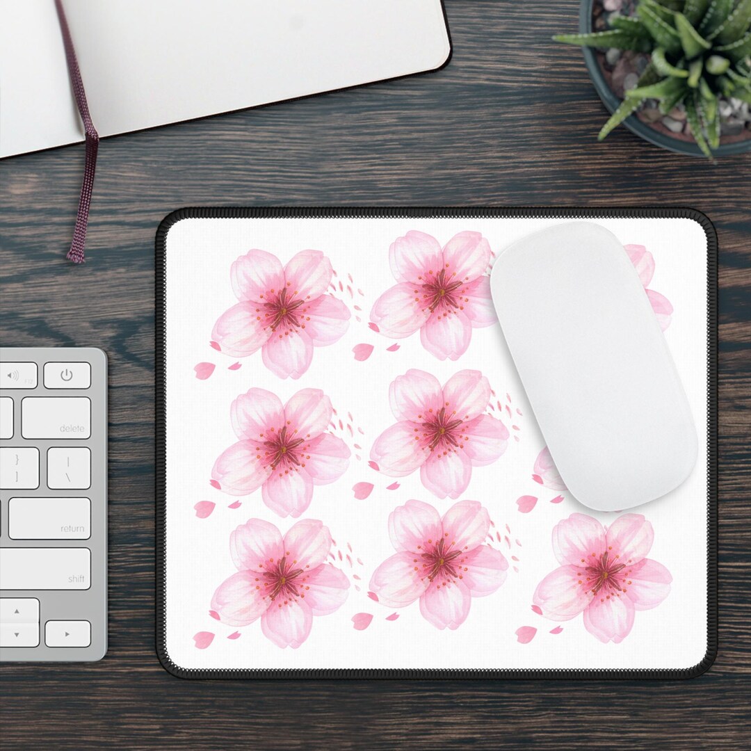 Sakura Gaming Mouse Pad, Floral Neoprene Desk Mat (9" X 7") - Etsy