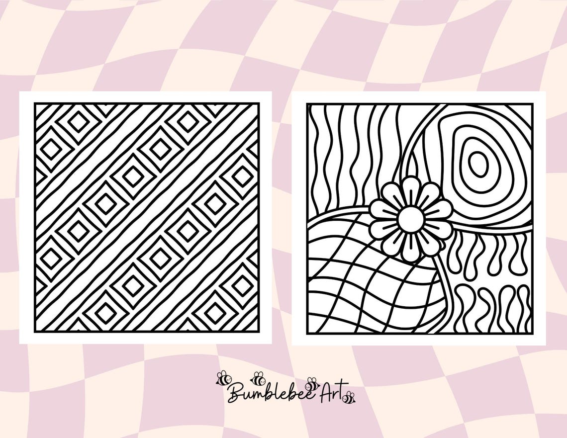 Comfy Patterns Coloring Pages-volume 2 - Etsy