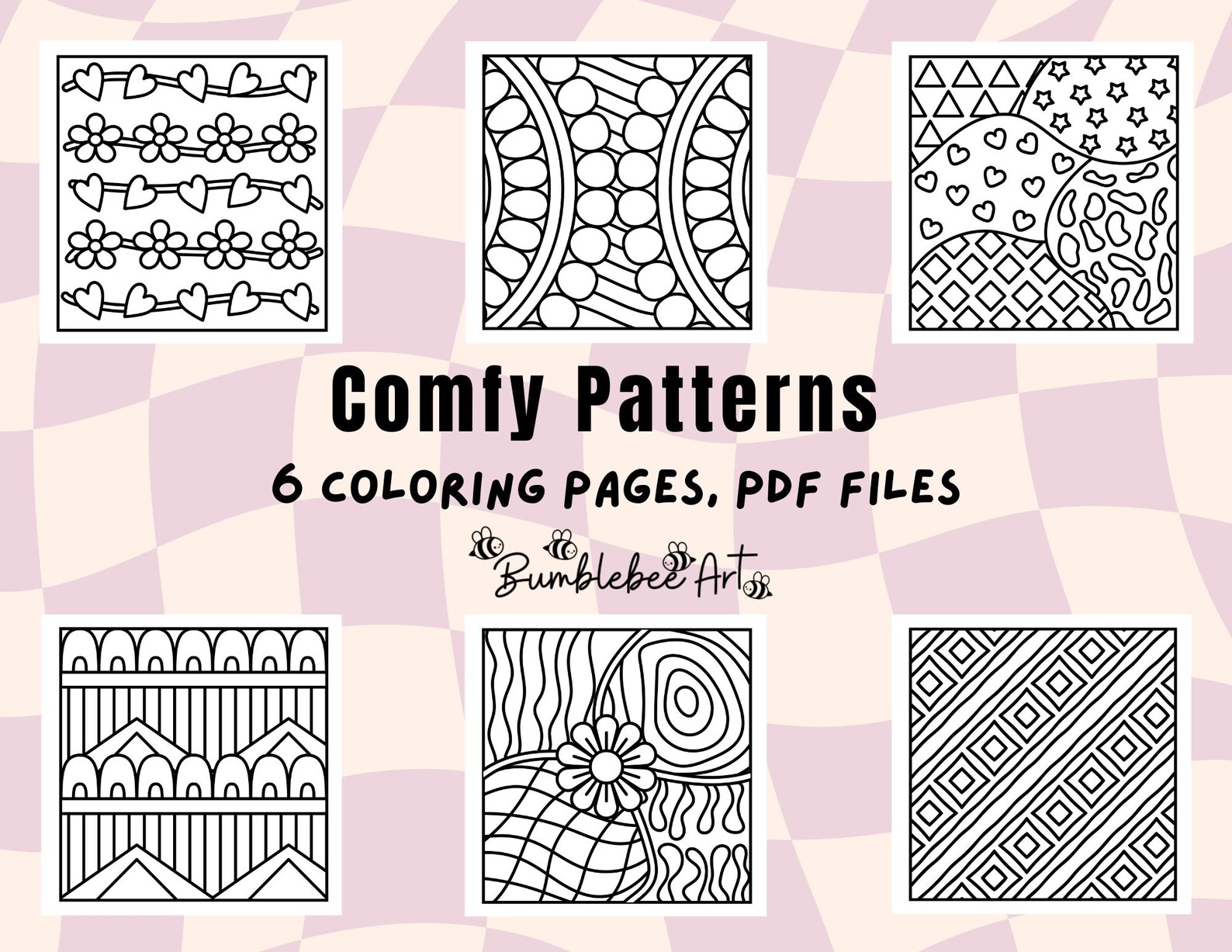 Comfy Patterns Coloring Pages-volume 2 - Etsy