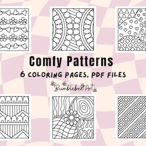 Comfy Patterns Coloring Pages-volume 2 - Etsy