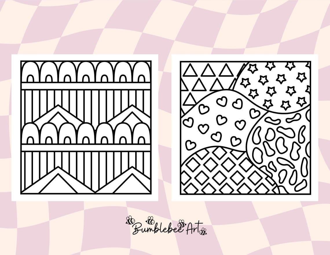 Comfy Patterns Coloring Pages-volume 2 - Etsy