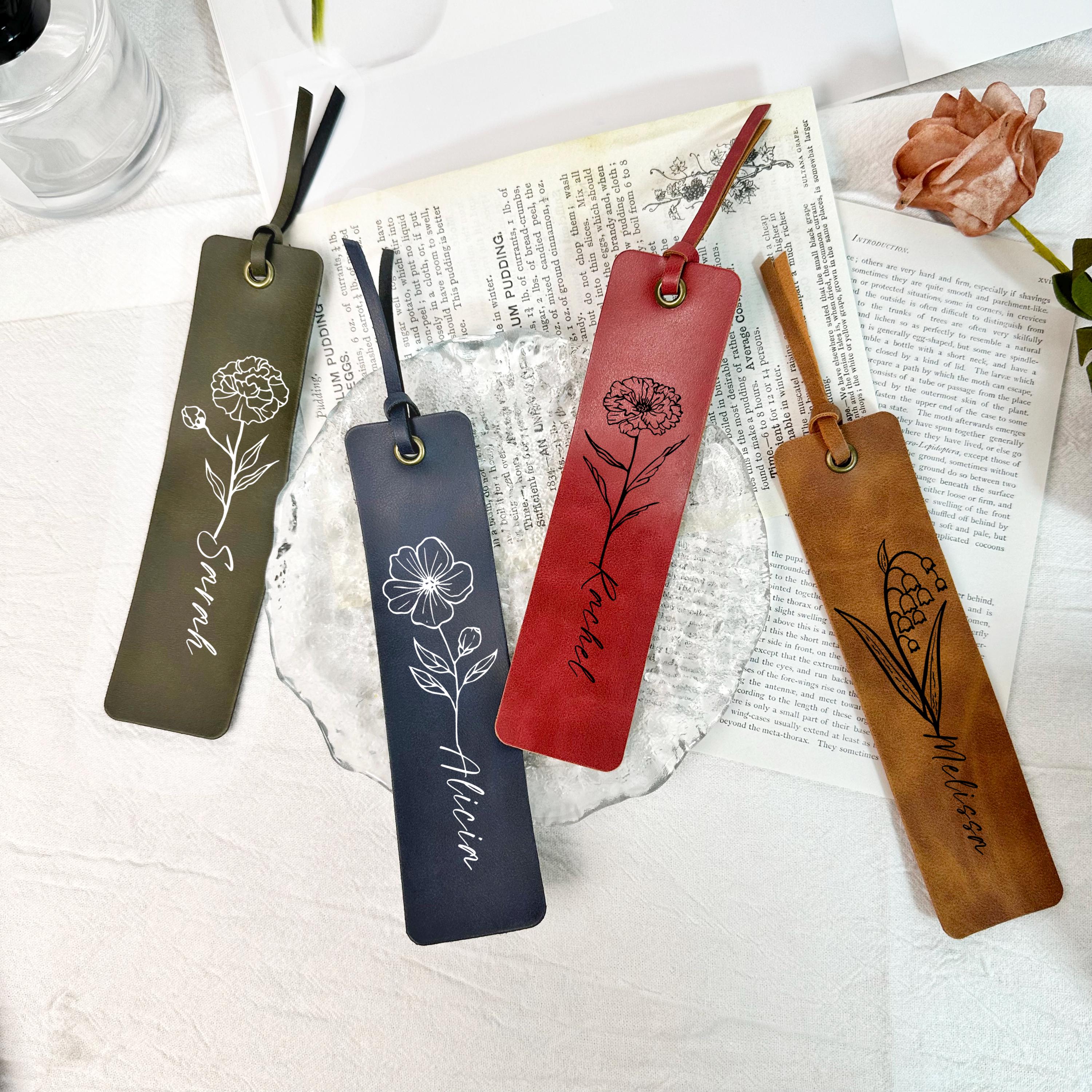 Custom Leather Bookmarks, Gifts for Readers, Gift for Book Lovers, Book ...