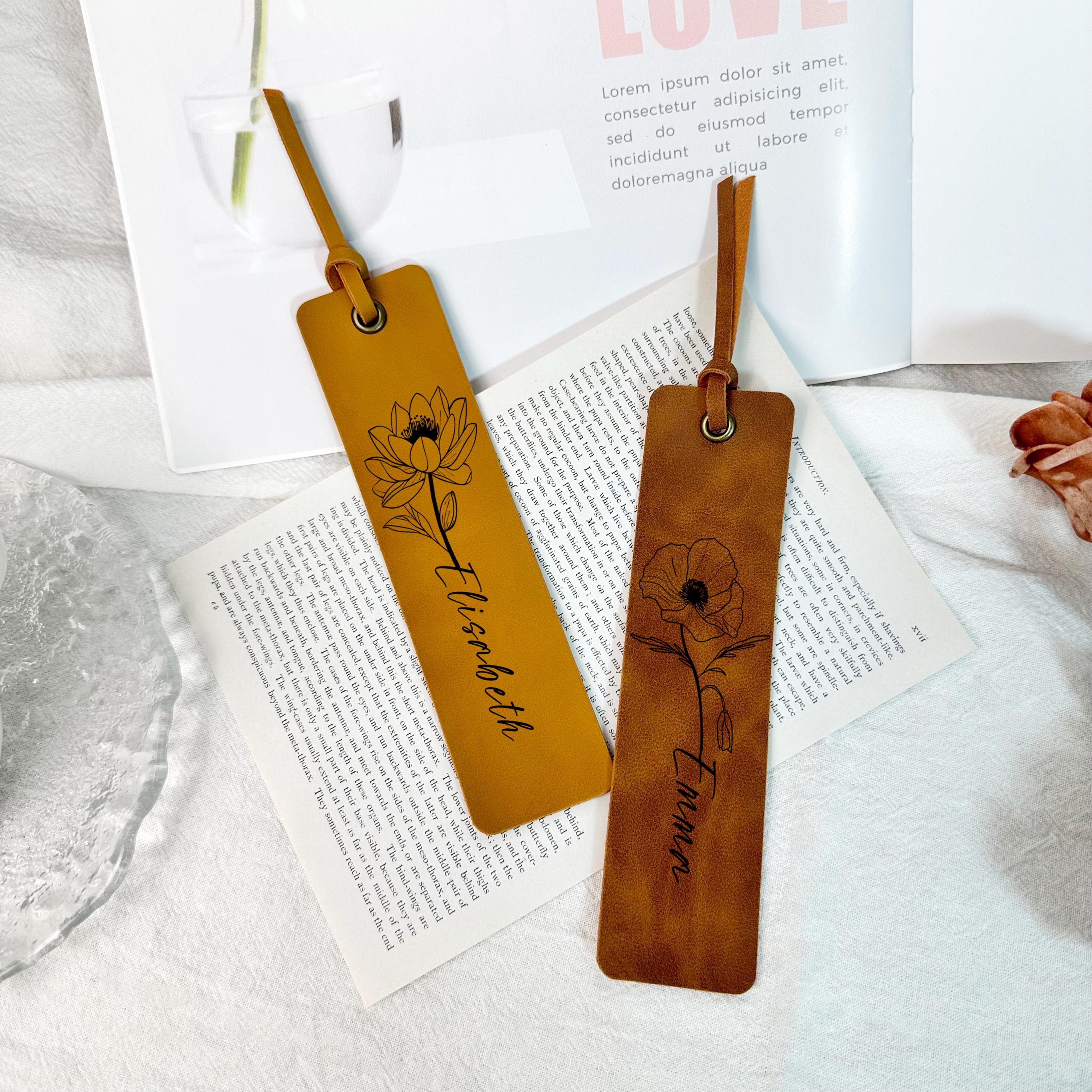 Custom Leather Bookmarks, Gifts for Readers, Gift for Book Lovers, Book ...