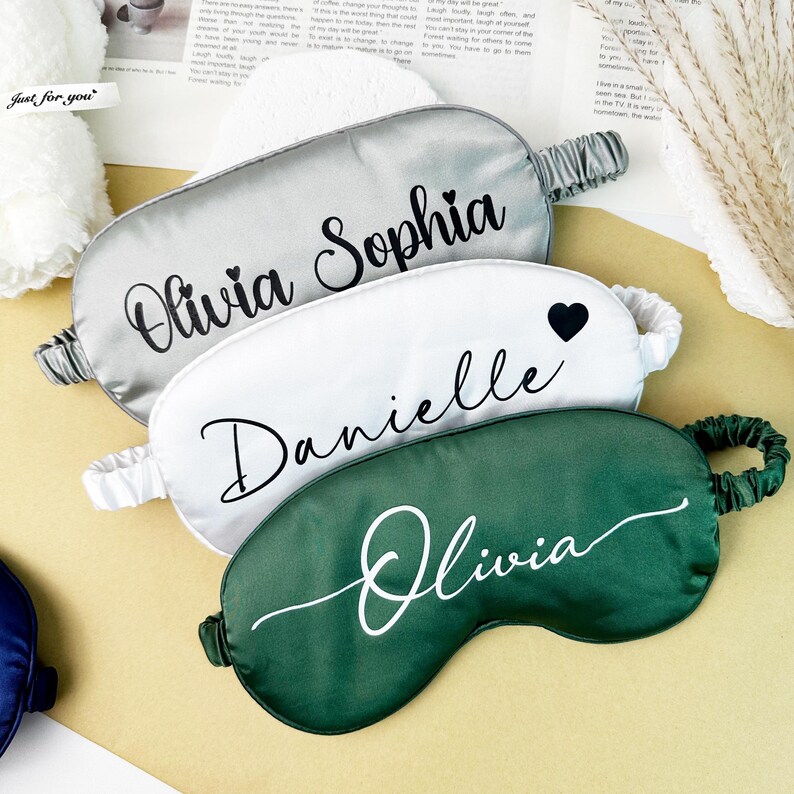 Personalized Sleep Eye Mask, Custom Eye Mask, Bridesmaid Gift ...
