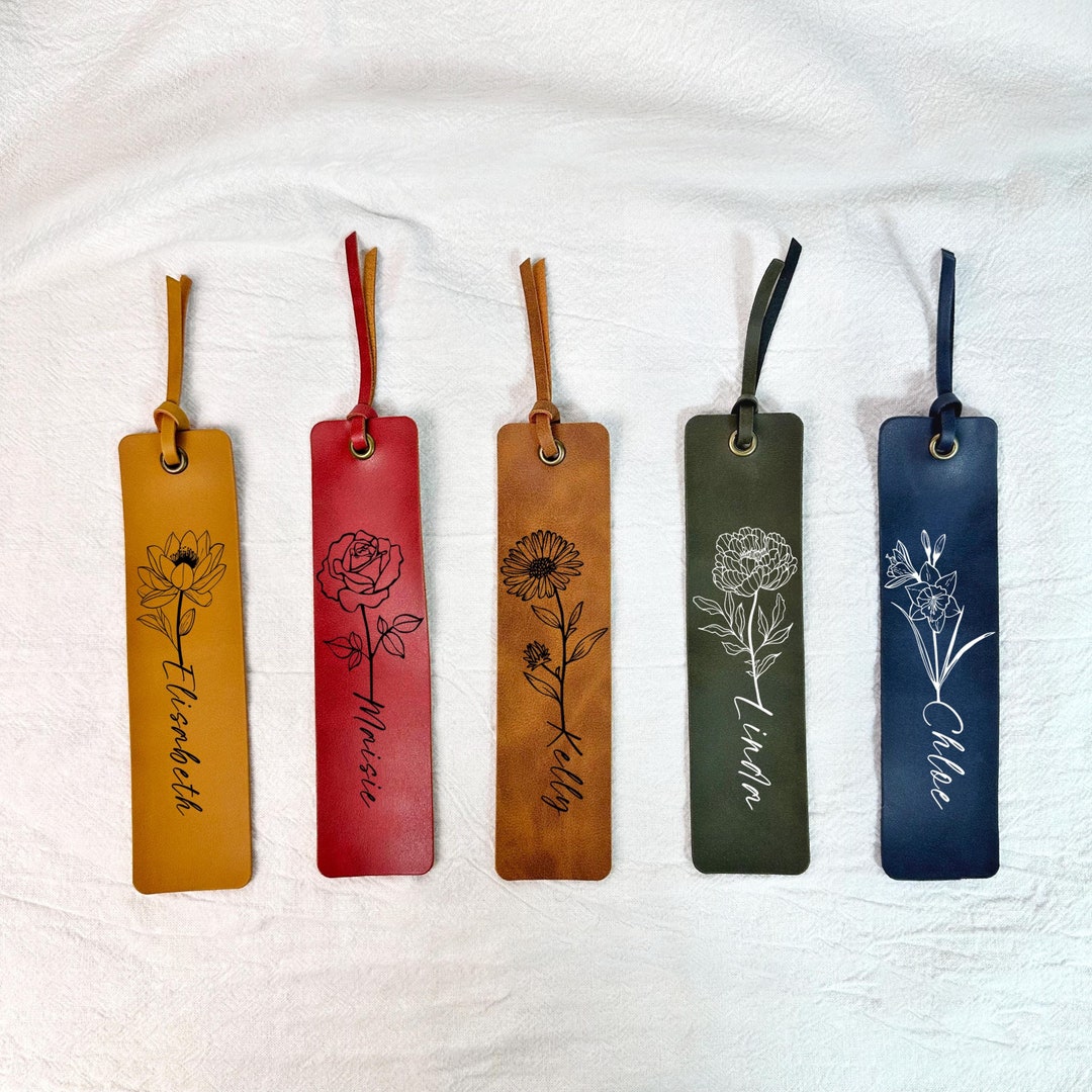Custom Leather Bookmarks, Gifts for Readers, Gift for Book Lovers, Book ...