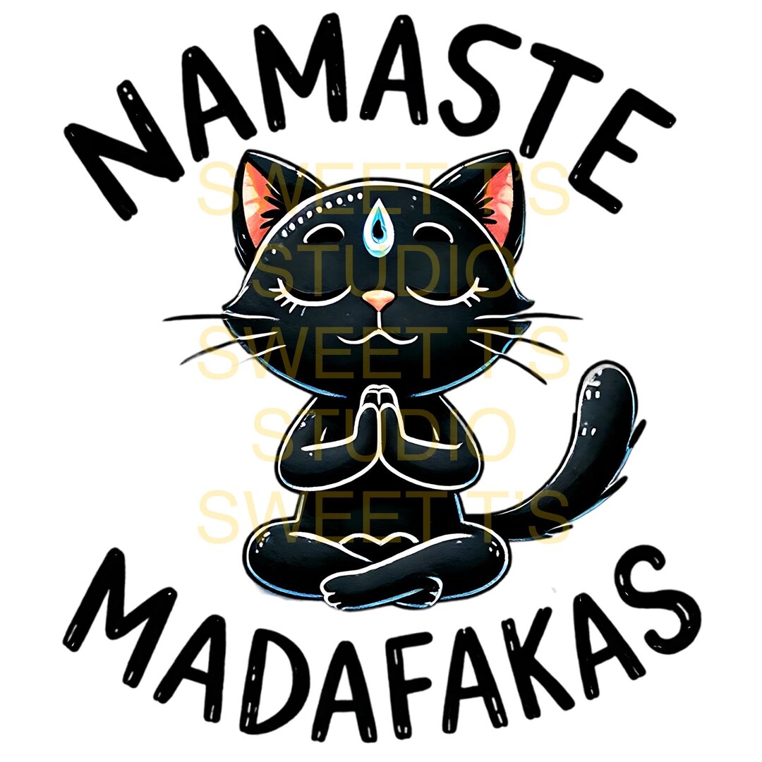 Namaste Cat PNG: Funny Yoga Kitten Design (digital Download) - Etsy
