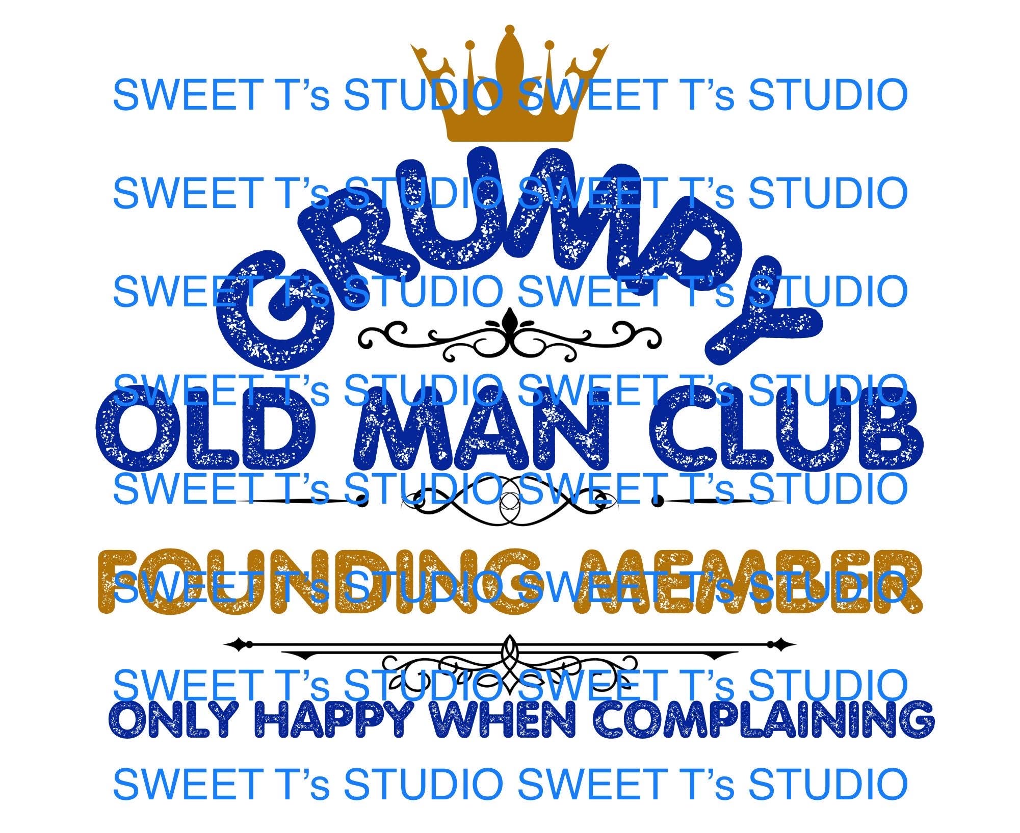 Grumpy Old Man Founding Member PNG - Funny Dad Design - Etsy