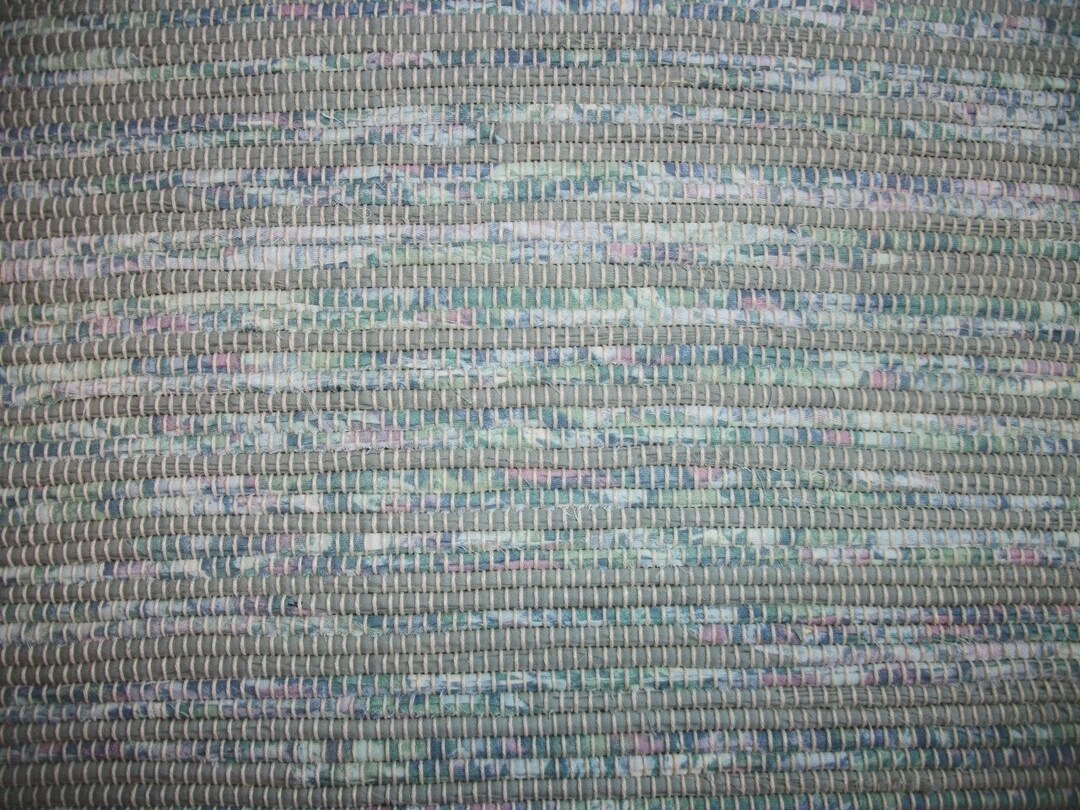 Green and Light Green Rag Rug 61 Inches Long No Fringe - Etsy