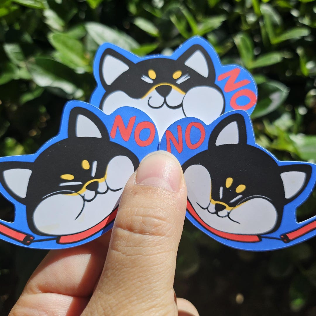 Black Shiba Inu Squishy Stickers | Dog Sticker | Die-cut | Cute ...