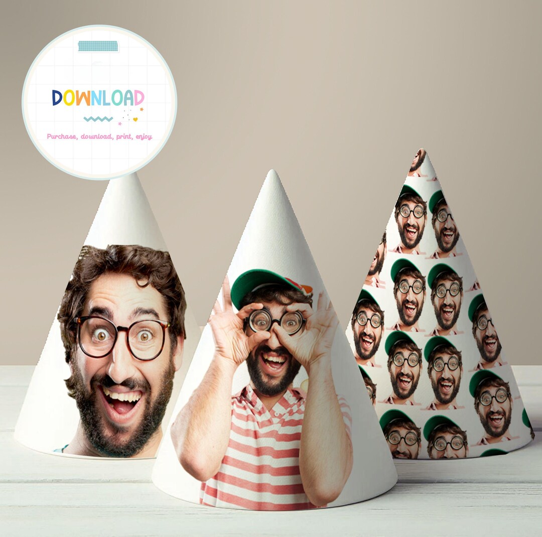 Personalised Photograph Party Hat Digital Download - Etsy