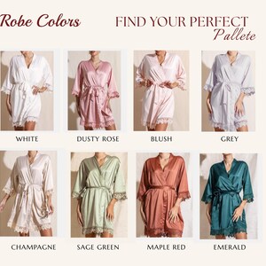 Bridesmaid Robes Satin Wedding Robe Personalized, Bridesmaid Gifts ...