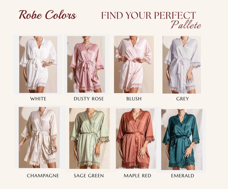 Bridesmaid Robes Satin Wedding Robe Personalized, Bridesmaid Gifts ...
