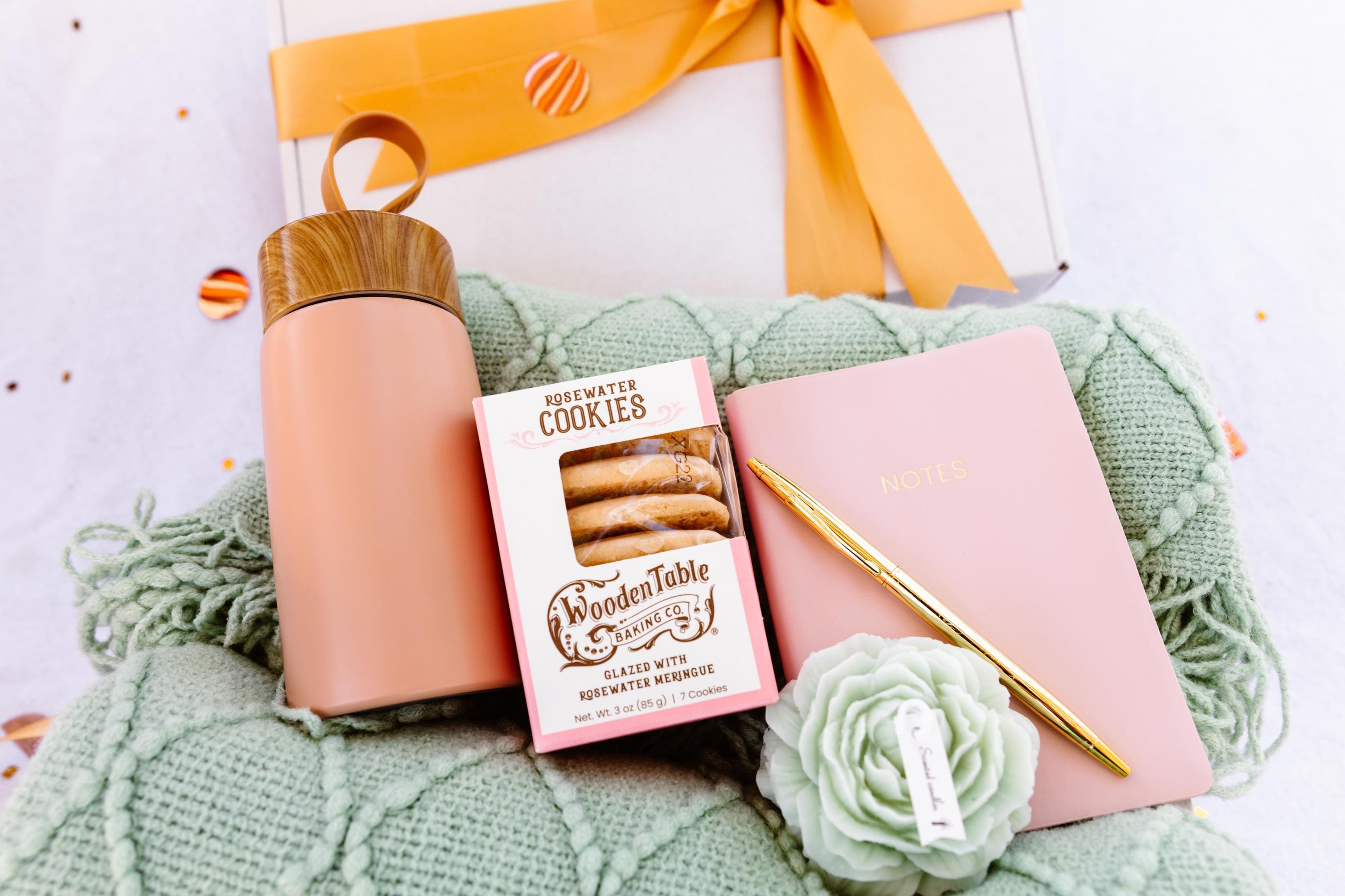 Classy Gift Basket for Women Cozy Gift Box With Blanket, Notebook ...