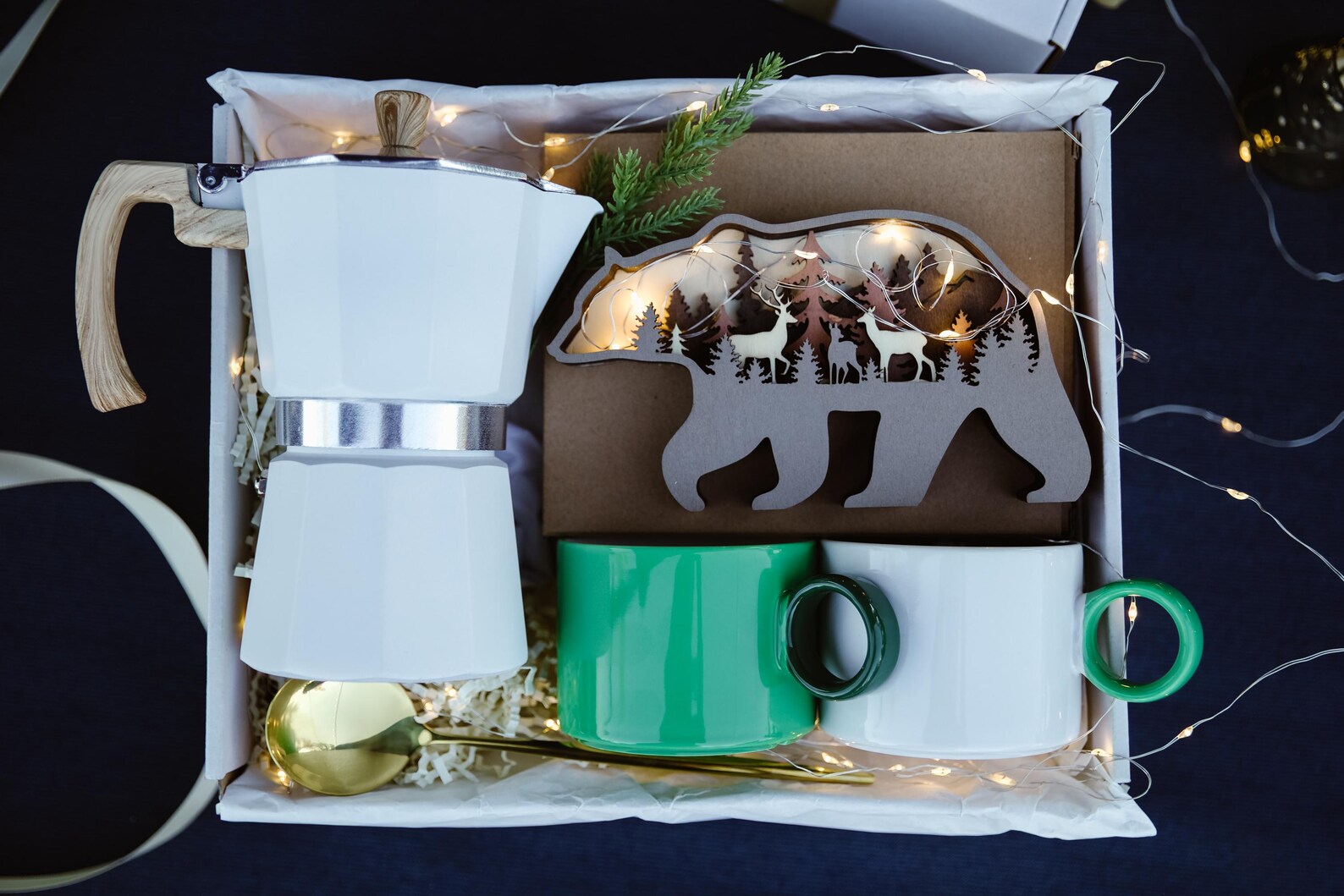 Coffee Moka, Red Espresso Pot Gift Set, Coffee Lover's, Bear Winter ...