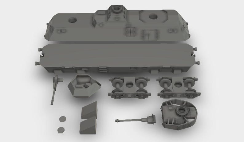 Armored Train Artillery Car Flak-43 75 Mm-kwk 40 WW2 Kit 3D Printing ...