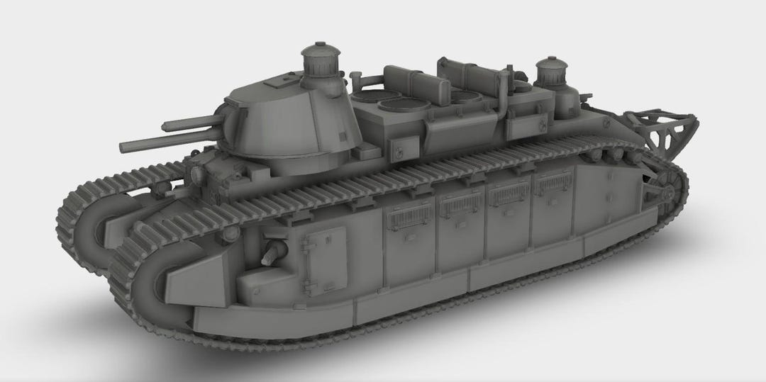 Char 2C Breakthrough Tank WW1 France Kit 3D Printing 1-100 to 1-35 - Etsy