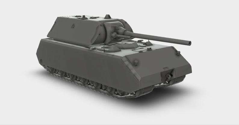 Panzerkampfwagen VIII Maus WW2 Kit 3D Printing Wargaming Tabletop Scale ...