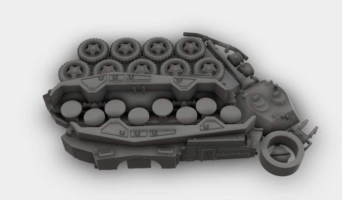 Sd.kfz.234/2 Puma Panzerspähwagen WW2 Kit 3D Printing Wargaming ...