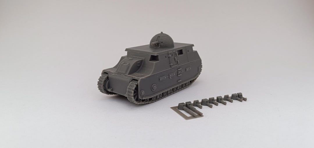 Fiat 2000 Tank Italy WW1 Kit 3D Print Wargaming Tabletop Scale 1-87 to ...