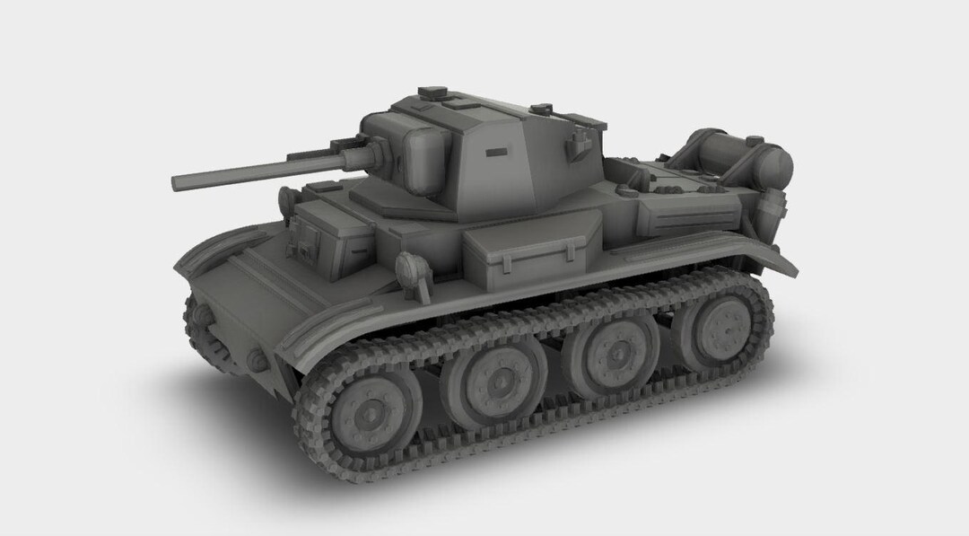 Tetrarch Light Tank Mk VII (A17) Tank WW2 Kit 3D Print Wargaming ...