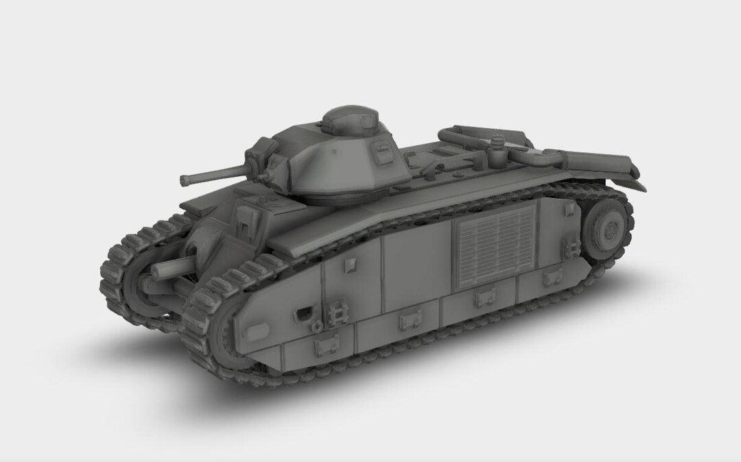 Char B1 to Panzer France WW2 Kit 3D Printing Wargaming Tabletop Scale 1 ...