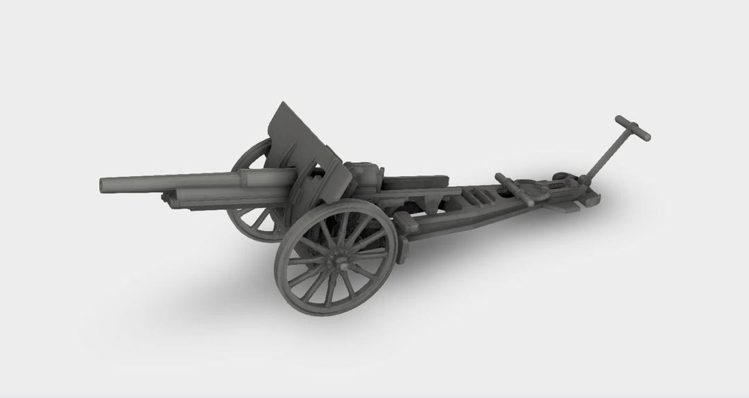Canon De 105 Mle 1913 Schneider Field Cannon WW1 WW2 Kit 3D Printing ...